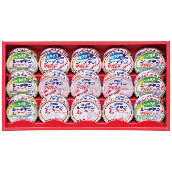ポイント素材やカタチ、製法によって、さまざまなおいしさが楽しめる「シーチキン」の詰め合わせです。※写真はイメージです。内容・デザイン等変更になる場合があります。予めご了承ください。箱サイズ40.1×6.7×21.5cm現品サイズ・内容オイル...