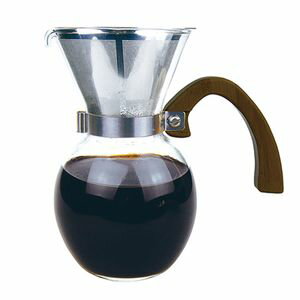 サイズ約 幅16×奥行12×高さ17(cm)　材質本体/ホウケイ酸ガラスフィルター/ステンレス鋼（18-8）ハンドル/竹、ステンレス鋼容量約400（ml）備考　【生産国】中国　【備考】※竹製のハンドルや本体のガラスは、材質の特性上、形状に個...