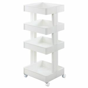 サイズ約 幅35.7×奥行39.1×高さ93.6(cm)材質ポリプロピレン備考　【カラー】ホワイト　【生産国】日本　【備考】組立式【耐荷重】上段/4kg以下、中段(上)/4kg以下、中段(下)/6kg以下、下段/10kg以下総合計/24kg...