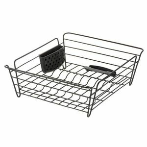 サイズ約 幅45×奥行36×高さ14(cm)材質ドレイナー/スチール(ポリエチレン流動浸漬塗装)ポケット・まな板スタンド/ポリプロピレン備考【重量】約760g　【カラー】ダークグレー　【生産国】中国　【備考】【耐熱温度】ドレイナー：80度ポ...