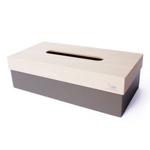 サイズ約 幅26.7×奥行13.5×高さ7.7（cm）材質シナ合板 MDF備考　【カラー】グレーブラウン　【生産国】日本製【T CUBEティッシュケース 商品一覧】　 アイボリー　 グレーブラウン　 コーラルピンク　 ストーングレー　 ペー...