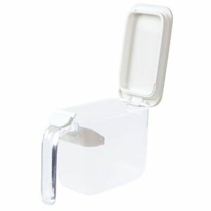 サイズ本体:約6.8×9.5×15.5（cm）（約138g）材質ケース／スチロール樹脂 フタ・すりきり板・スプーン・ボタン／ABS樹脂 パッキン／シリコーンゴム容量370 ml備考　【カラー】ホワイト　【生産国】日本製/中国製　■■その他■...