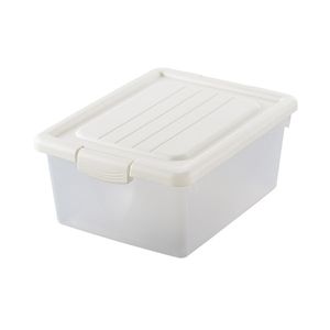 サイズ【外寸】約 幅27.5×奥行37.5×高さ16（cm）【内寸】約 幅23×奥行29×高さ14（cm）重量：約 450g 材質ポリプロピレン 備考　【カラー】ホワイト　【生産国】日本 　■■その他■■【収納目安】 B5サイズ【耐熱温度】...