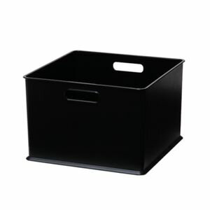 サイズ外寸：約 幅26.3×奥行26.3×高さ18（cm）、内寸：約 幅24.2×奥行24.4×高さ17.3（cm）材質ポリプロピレン備考　【カラー】ブラック　【生産国】日本　■■その他■■※キャスター（別売）取り付け可能【収納ボックス ナ...