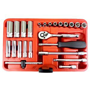 商品説明6ポイント9PCS 6角ショ-トソケット：4・5・6・7・8・9・10・11・12 9PCS 6角ディープソケット：6・7・8・9・10・11・12・13・14 2PCS エクステンション：50・100 1PCS フレキシブルエクス...