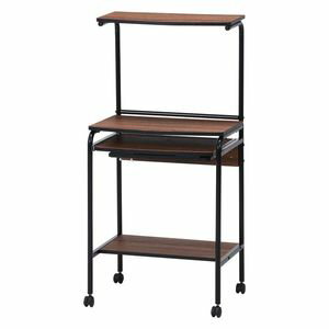 商品サイズ（mm）全体：幅600×奥行480×高さ1220、耐荷重(天板)：5kg、耐荷重(上部棚板)：15kg、耐荷重(下部棚板)：3kg、耐荷重(キーボドトレー)：3kg、耐荷重(マウストレー)：0.5kg商品重量（kg）15.7梱包サ...