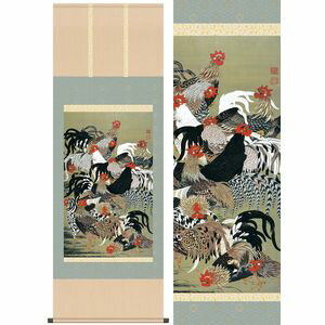 商品名群鶏図／ぐんけいず作家名伊藤若冲／いとうじゃくちゅう作家略歴近世日本の画家の一人であり、江戸時代中期の京にて活躍した絵師。没後200年にあたる平成十二年の京都国立博物館での「若冲展」で一躍脚光を浴び、人気が高まっている。恐ろしいほどに...