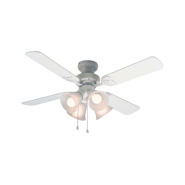 ■商品内容照明機器 シーリングファン■商品スペック●LED60W相当×4灯 ●ファン消費電力 : 26W ●電球消費電力 : 32W ●電球色 ●材質 : 鉄(本体)、MDF(羽根) ●重量 : 5.8kg ●本体カラー : ホワイト ●引...