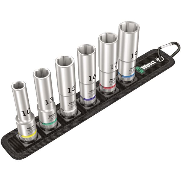 ■商品内容■C 1シリーズ。■布製ベルトに1/2"差し込みディープソケットが9点セットされており、省スペースで保管できます。■ツイストロックにより、ソケットの取り付け取り外しがスムーズに行えます。■ベルトループまたはポケットにしっかり引っ掛...