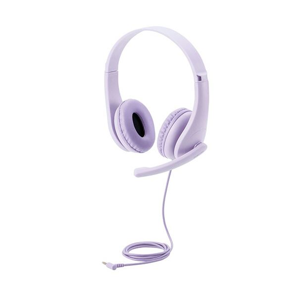 ■商品内容集音性が高い回転式マイクアーム付き子ども専用ヘッドセット●学校や家、塾でのオンライン学習に便利な子ども専用ヘッドセット、色はパープルです。●回転式のマイクを搭載し、使用時は口元に調整し集音性向上、未使用時は収納することが可能です。...