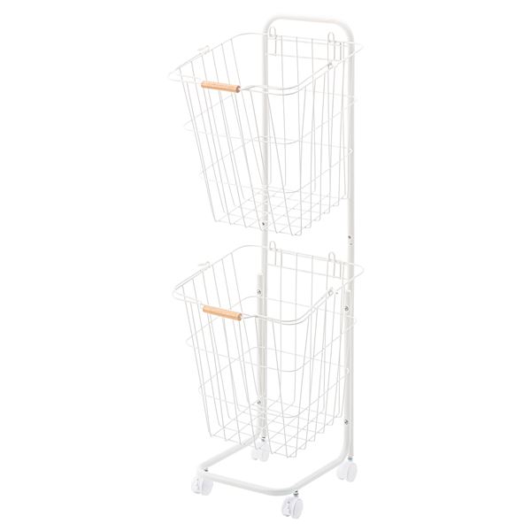 ■サイズ・色違い・関連商品■ブラック■ホワイト[当ページ]関連商品の検索結果一覧はこちら■商品内容【ご注意事項】この商品は下記内容×2セットでお届けします。・バスケットワゴン ホワイト W37×D40×H107cm■商品スペック【サイズ】W...