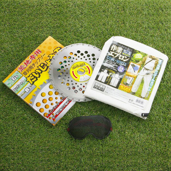 製品仕様 ◎刈払機用 チップソー だいじょうぶ245mm×32P ■サイズ：外径245mm ■刃数 ：32P ■取付穴：25.4mm ■推奨機種：エンジン式刈払機全排気量対応 ■数量 ：1枚 ■用途 ：荒地専用 チップソーの単品はこちら ◎...