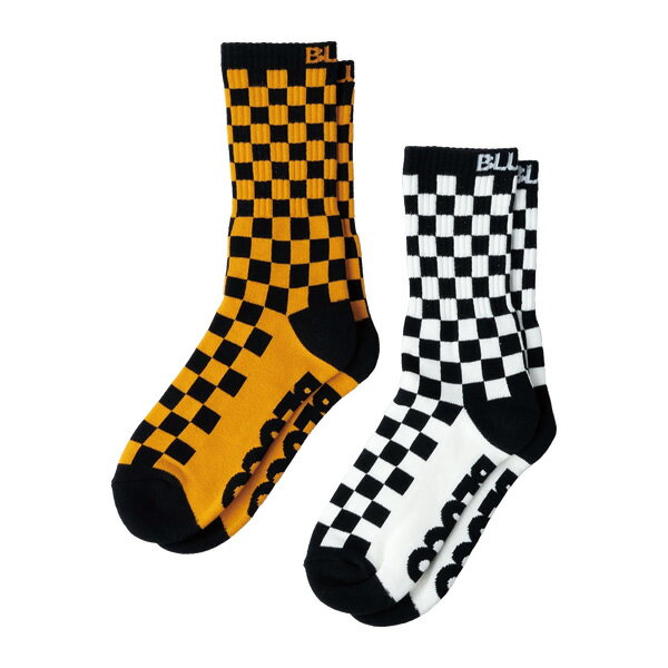 ◆ブランド BLUCO ◆コレクション 2026 Spring&Summer ◆モデル 163-55-002 [2-PACK ソックス -Checker-] ◆商品 全面にチェッカー柄、履口後・足裏にロゴが編み込まれた2足1セットの、定番好...