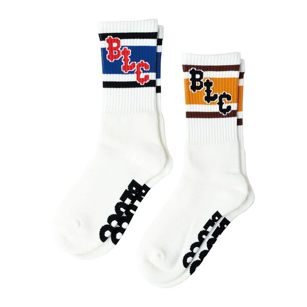 ◆ブランド BLUCO ◆コレクション 2026 Spring&Summer ◆モデル 163-55-008 [2-PACK ソックス -BLC-] ◆商品 ラインと左横にロゴ、足裏にもロゴが編み込まれた2足1セットの、定番好評ミドルソック...