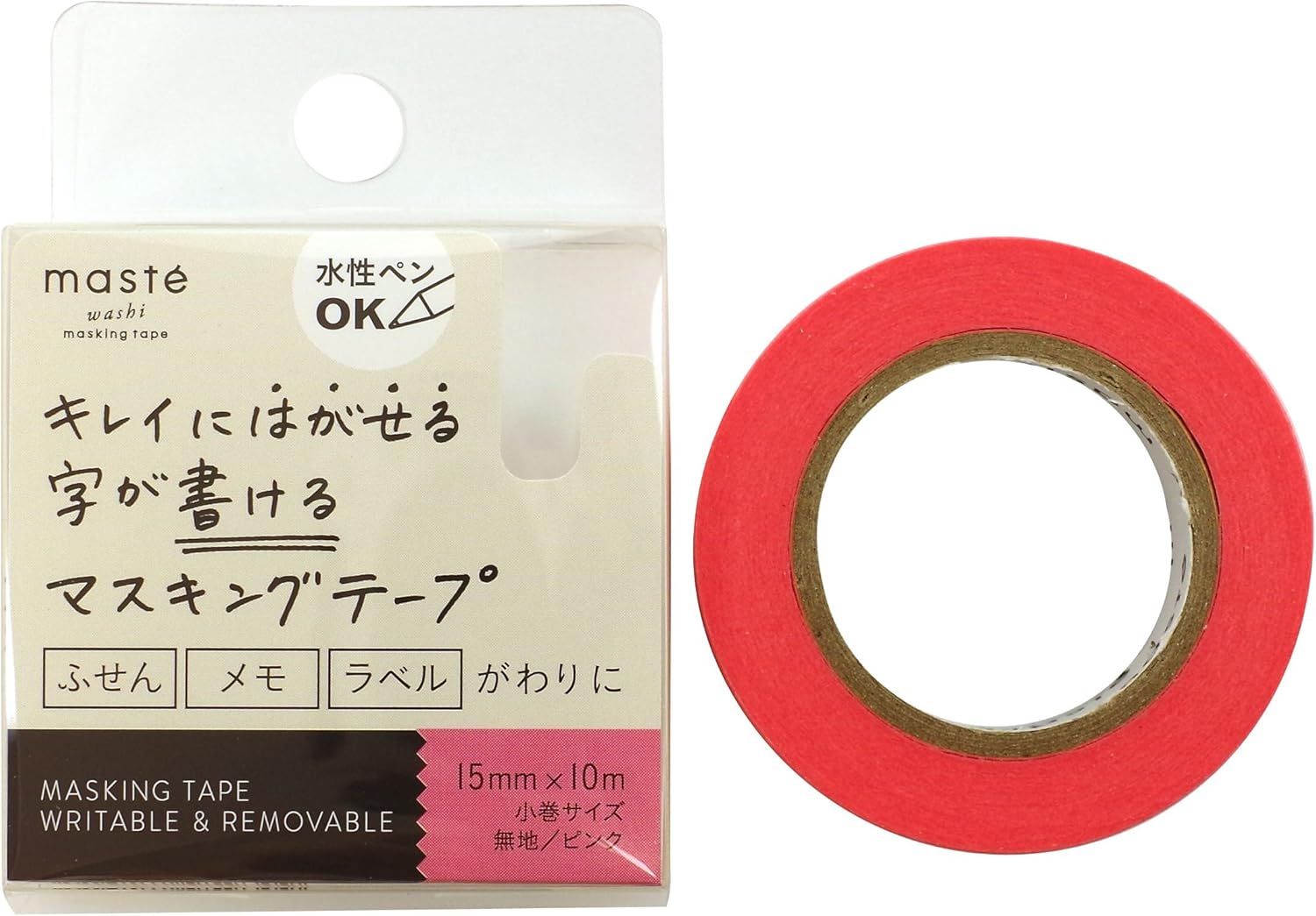 商品情報素材/材質素材：和紙サイズ/寸法W64×H46×D17mm商品説明もうにじまない！消せるボールペンでも書けるマルチに使えるマスキングテープマスキングテープに書きこむ際に、普段使いしていたペンで書いたら書けなかった…ペンを持ちかえれば...