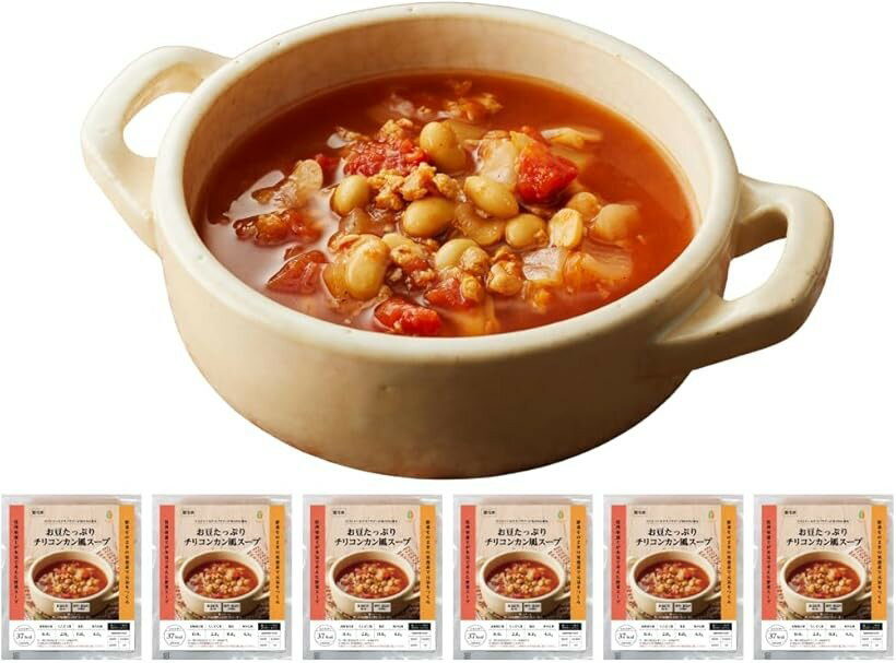商品コード2b9lcg44g3商品名管理栄養士監修 からだ想い新生活応援スープ 大豆ミートのチリコンカン風トマトスープ 塩分控えめ 冷凍スープ 6食セット 国産野菜使用 野菜スープ デザイナーフーズピラミッドブランドベジインサイズ等200g...