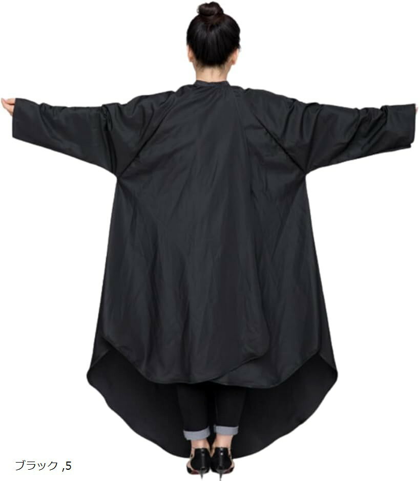 バリエーションコード : 2bugpchu8x商品コード2bugp0y588商品名後ろが長いカットクロス 業務用 袖付き 散髪ケープ 毛染め セルフカット ロングサイズ カットクロス ヘアエプロンブランドUccellinoカラーブラック，5...