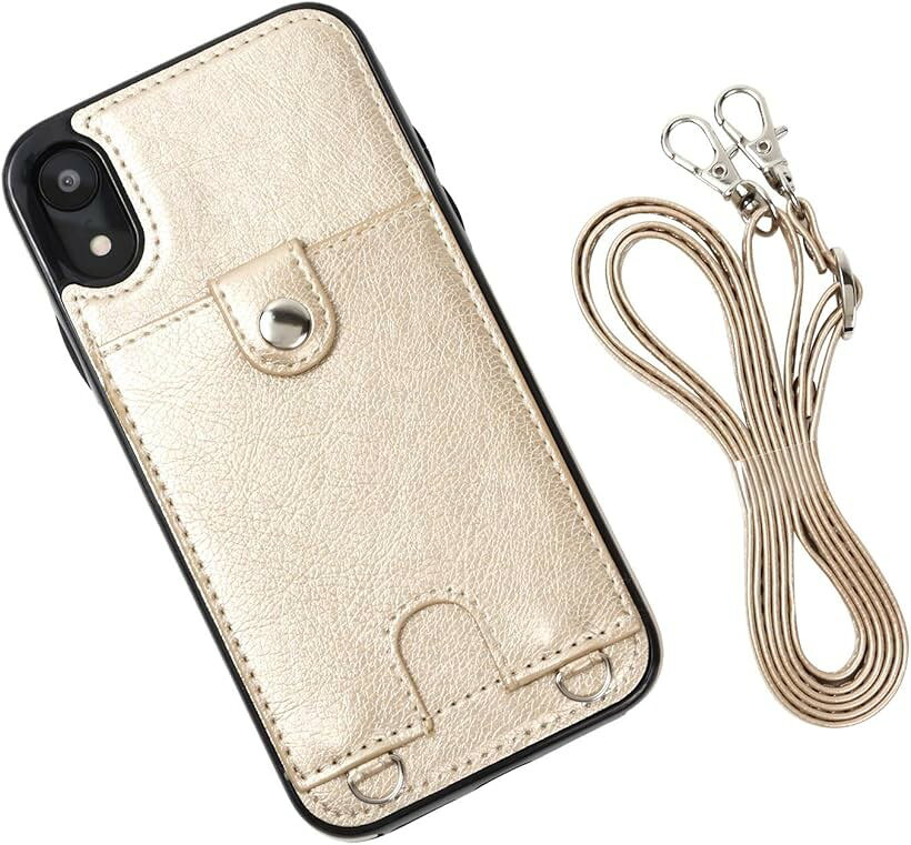 バリエーションコード : 2b2j5jklhd商品コード2b8s58tidy商品名iPhone XR スマホショルダー ストラップ ケース 斜めがけ 首掛け 肩掛け カード収納 レディース メンズ 日本国内検品＆梱包 iPXR ゴールド M...
