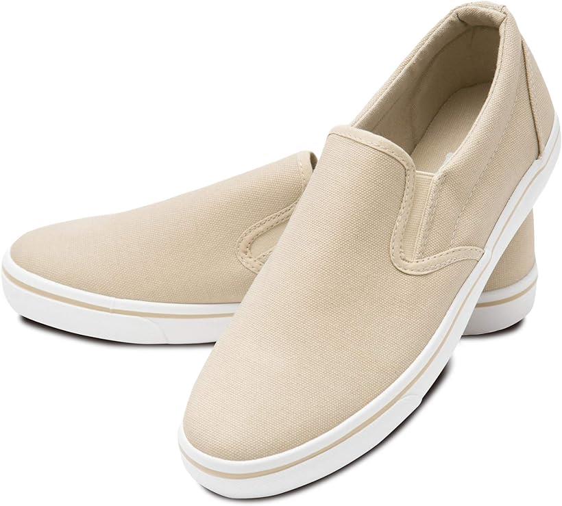 バリエーションコード : 2b82ynkuq8商品コード2b65q10kkd商品名メンズ レディース スリッポン デッキシューズ 無地 黒 白 ライン キャンバス カジュアル スニーカー 男女 26.5 ベージュブランドKaenarieカラ...