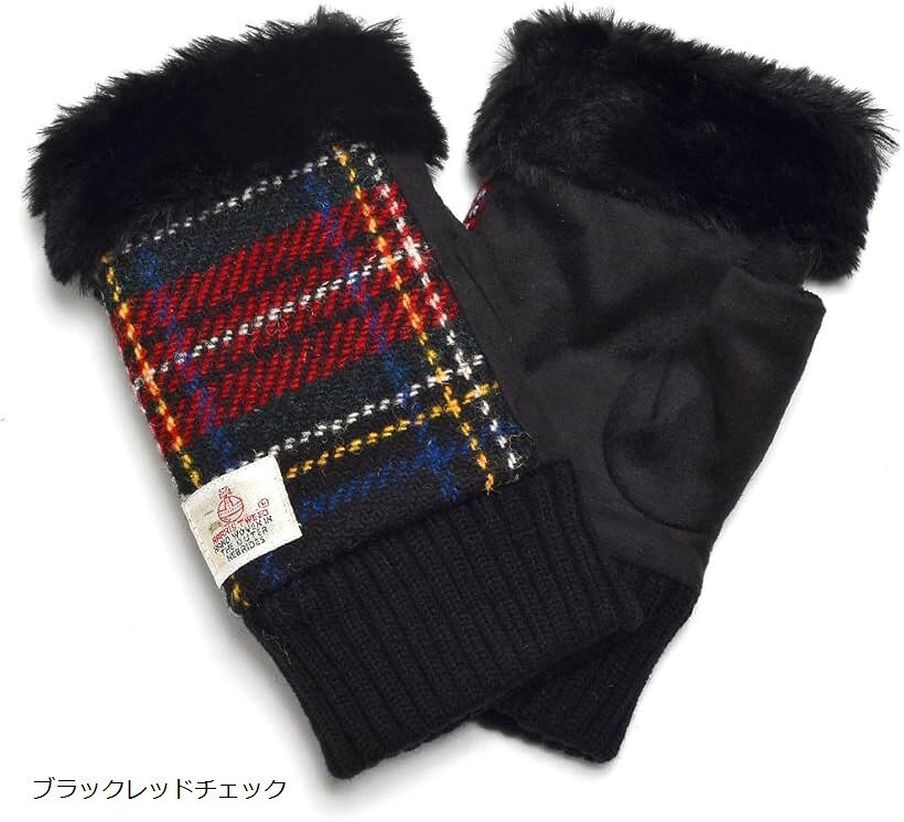 バリエーションコード : 2b6dj2h1sh商品コード2b6djpuyct商品名ハリスツイード Harris Tweed 手袋 フィンガーレス グローブ レディース 指なし ボア付き 裏ボアFBNB-001ブランドnature et ev...