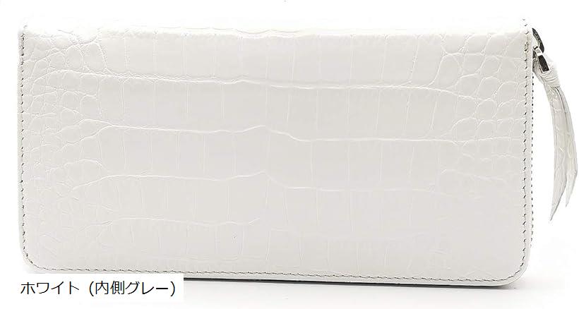 バリエーションコード : 2b6iv1ryyp商品コード2b6ph4kh1q商品名牛革 クロコダイル 型押し 長財布ブランドNallydaカラーホワイト (内側グレー)・「サイズ」　幅約20cmx高約10.3cmx 厚み 約 3.3 cm・...