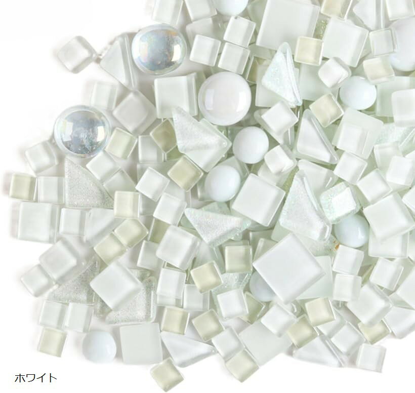バリエーションコード : 2bu08n3yh9商品コード2bu08nl592商品名モザイクタイル ガラス 500g 不揃い 大容量 サイズ混合 ハンドメイド デコレーション 工作 陶器 四角 丸 角ブランドMARUHADOカラーホワイト「多...