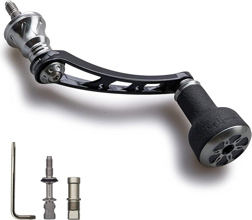 バリエーションコード : 2b2ry6y98x商品コード2b2ry4hnto商品名56mm リール ハンドル 24mm TPE製 ノブ搭載 シマノ ダイワ 通用 スピニングリール 用 TPE Series ブラック＆ガンメタル 476ブラン...