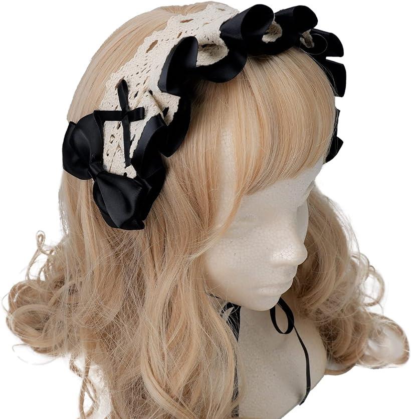 バリエーションコード : 2b2dp0nyk3商品コード2b2dpn4pp6商品名ヘッドドレス ヘア バンド ロリィタ 姫ロリ 髪飾り 衣装 フリルブランドGTM Smithカラーブラック・ピン留め式ヘッドドレス：上品な白レースが付いた大き...