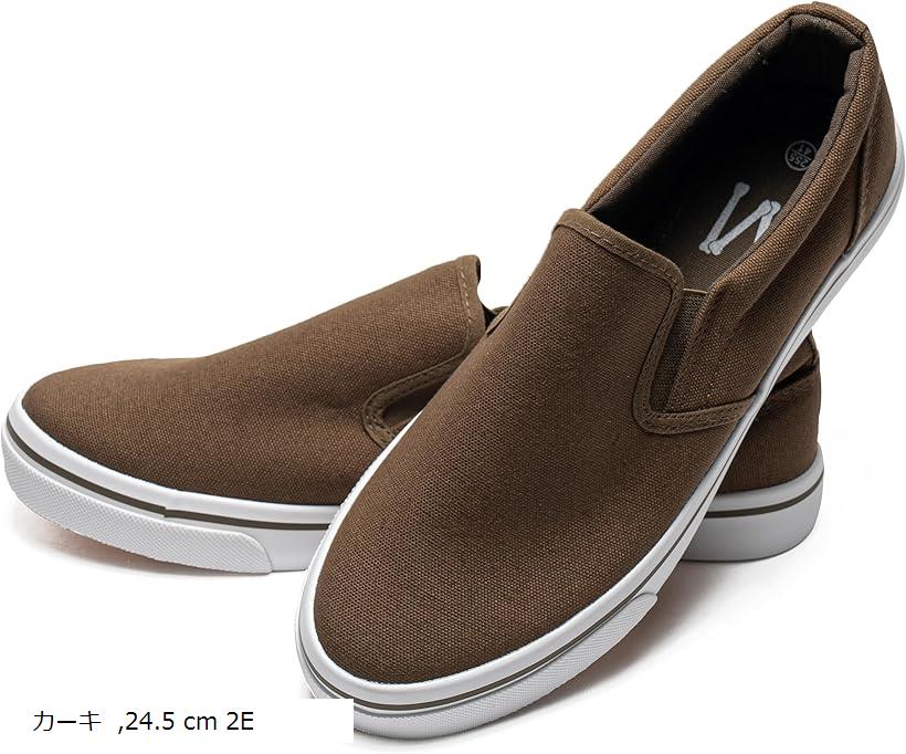 バリエーションコード : 2b82ynkuq8商品コード2bj88d4of0商品名メンズ レディース スリッポン デッキシューズ 無地 黒 白 ライン キャンバス カジュアル スニーカー 男女 24.52E カーキブランドKaenarieカ...
