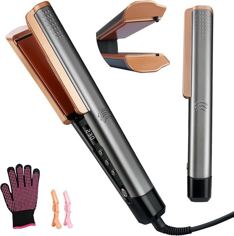 商品コード2br2qjs46f商品名ストレートアイロン 人気 38mm マイナスイオン 13段階温度調節 ヘアアイロン ストレート 15秒で急速加熱 1h自動電源OFF 男女兼用 PSE認証済ブランドQizheyibvoカラーグレー即効ヒー...