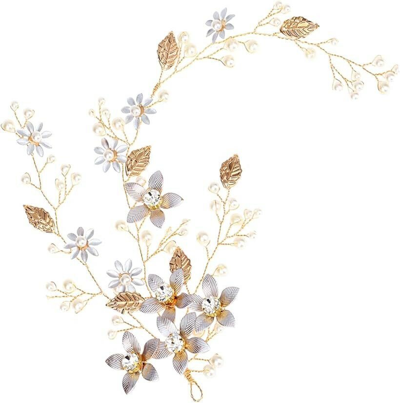 商品コード2bjooxorvy商品名髪飾り ヘッドドレス ヘアアクセサリ ブライダル 花嫁 ゴージャス かわいい 花 洋風ブランドfogman「おしゃれなデザイン」お花やリーフ・パールが沢山の華やかなデザインの髪飾りで、ブライダルや様々なお...