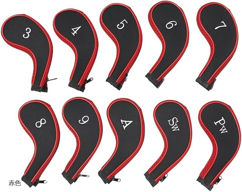 バリエーションコード : 2bjoy014i1商品コード2bjoy2ywpg商品名ゴルフ アイアン ヘッドカバー ユーティリティ カバー ファスナー付き ネオプレン 10個セット 赤色ブランドFJmarkカラー赤色・ネオプレン素材のヘッドカ...