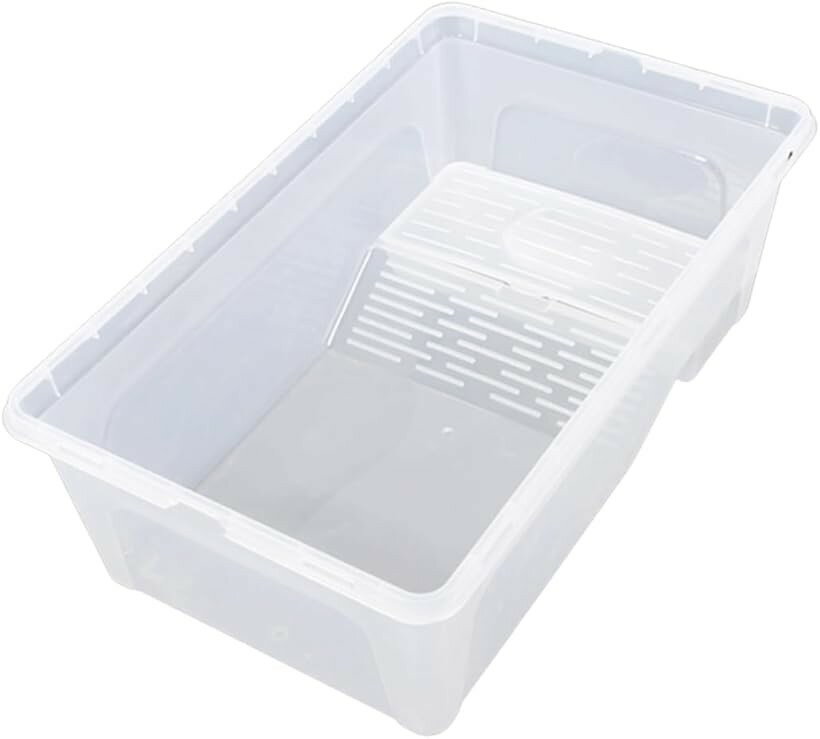 商品コード2bupg269o1商品名亀 水槽 飼育ケース カメ プラスチック タートルボックス 両生類 爬虫類 クサガメ ミドリガメブランドI'm so happyカラークリア「自然に近い亀の暮らしを実現」陸地と水場を広く確保し、亀が自然に...