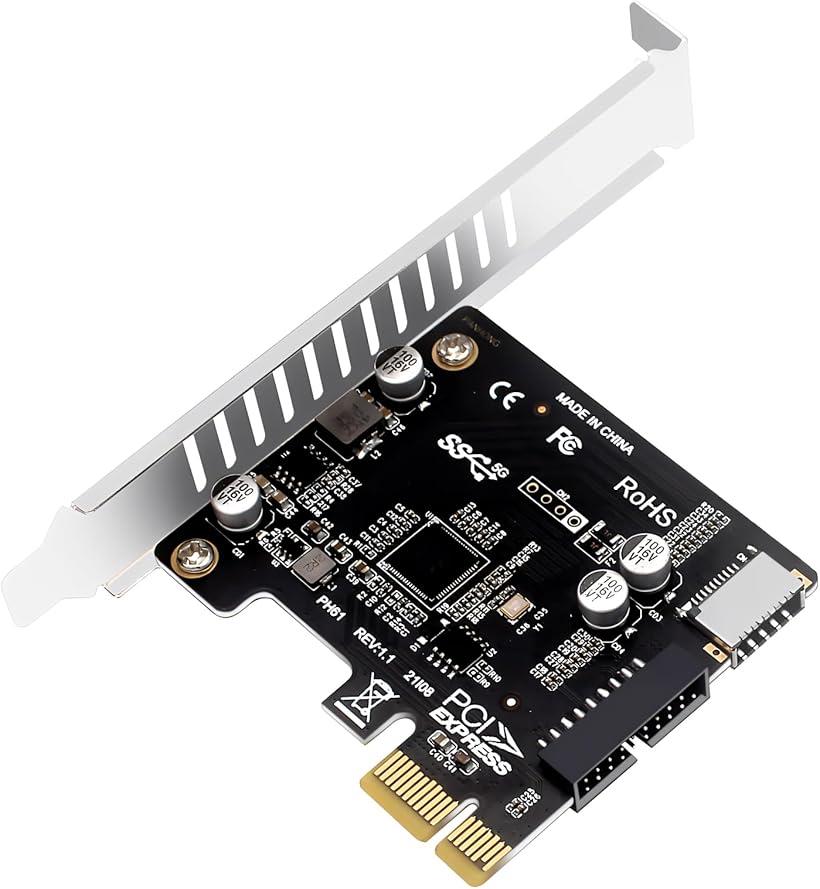 商品コード2bjghc0c36商品名互換品PCIE x1 増設カード USB3.0 USB19pin USB20pin Type-E＞Cブランドスモールラボ「特徴」PCIEスロットでUSB3.0 19ppinとType-E端子を追加できます...