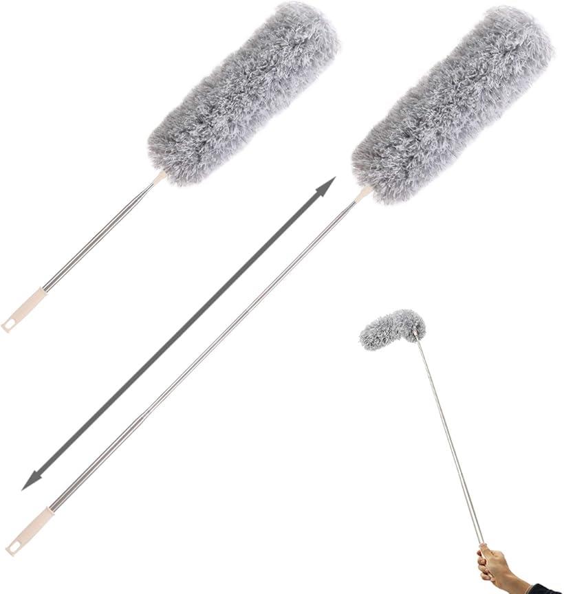 商品コード2b6204klor商品名Cleanhome ホコリ取り ほこりとり はたき ハンディモップ 伸縮可能 高い所掃除 250cmまで伸縮 手洗い可能 曲がる可能 グレーブランドCLEANHOMEカラーグレー・「商品内容」ステンレスポ...