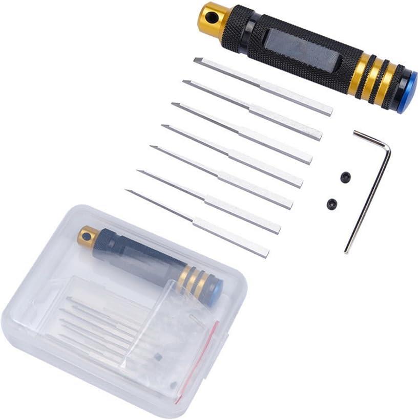 商品コード2bjcpvrroo商品名スジボリ スジ彫り タガネ 筋彫り ラインチゼル パネルライン ラインスクライバー タングステン鋼材質 プラモデル用タガネ 七つ刃セットブランドQuikabooスジ彫りに必要な各種のタガネ（彫刻刀）セット...