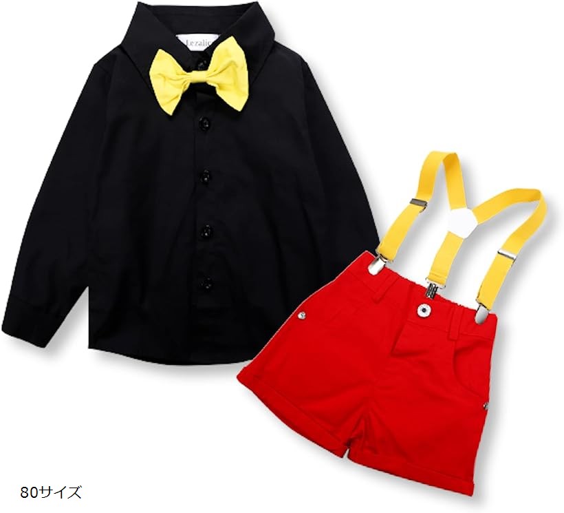 バリエーションコード : 2bj2ljf1wj商品コード2bj2l2kp86商品名サスペンダー 子供服 コスチューム セットアップ おでかけ 記念写真 長袖ブランドMTP ＆ Styleカラー80サイズ素材：コットン：95％ スパンデックス...