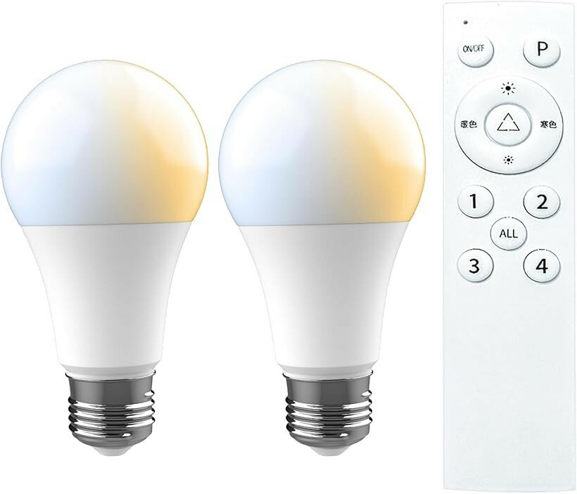 バリエーションコード : 2buw0lsdrl商品コード2bu3tp4ns1商品名LED電球 E26口金 ハロゲン電球100 W相当 色温度2700 K-6500K無極調光 スマートランプ リモコン調光 2個装ブランドPispoerカラー白...