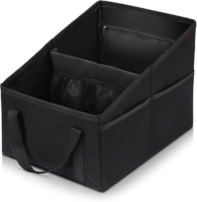 商品コード2b9jh4oc9f商品名車用収納ボックス 後部座席 コンパクト 折り畳み式 車内整理 多機能ボックス 取っ手付き 小物入れ 収納バッグ シンプルデザイン ブラックブランドThujopsisカラーブラックサイズ等31x25x25＊...