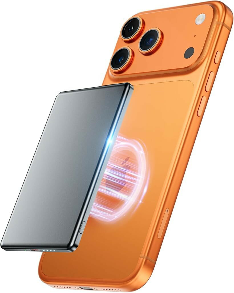 商品コード2bud9opv10商品名超薄型 モバイルバッテリー MagSafe対応 軽量 小型 8000mAh ワイヤレス充電器 マグネット式 対応 15W急速充電 PSE認証済み iPhone 17/16/15/ 14/ 13/ 12シリ...
