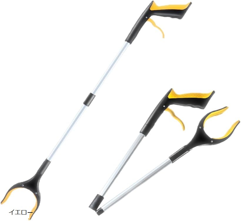 バリエーションコード : 2b9udh6522商品コード2b9uknhp9l商品名マジックハンド リーチャー 入院 介護用 マグネット内蔵 360度回転可能 折りたたみ式ブランドHIRAISMカラーイエロー「介護や入院中のサポートに」入院や...