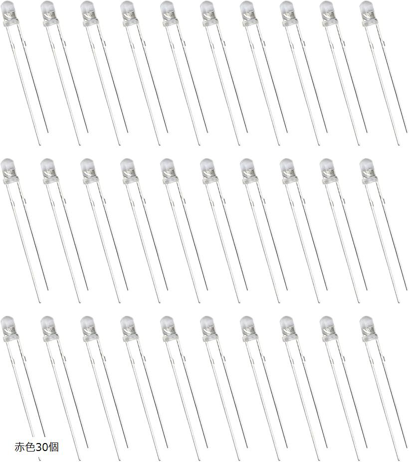 バリエーションコード : 2b9rc4ioq9商品コード2b9rc8qp50商品名LED 発光ダイオード 3mm 18000mcd 20mA 30° 砲弾型 赤色30個ブランドENN LLCカラー赤色30個とても明るい超高輝度の3mm丸型ヘ...