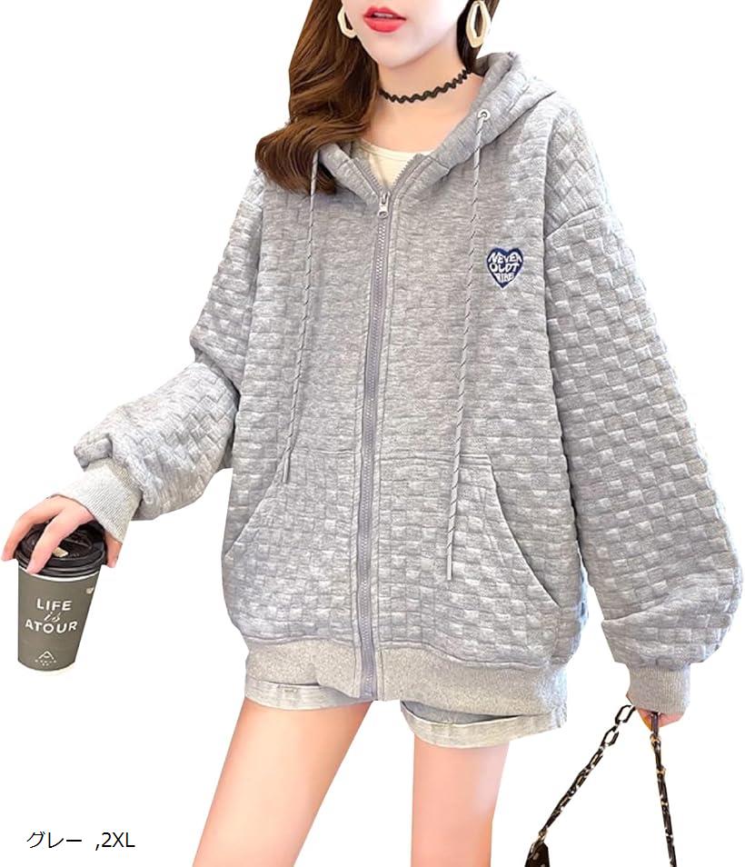 バリエーションコード : 2b9kpnslqn商品コード2b9klf2utl商品名パーカー ジップアップ アウター フーディー フード付き ロゴ トップス ジップパーカー レディースブランドNEKORAカラーグレーサイズ等2XL立体的なチェ...