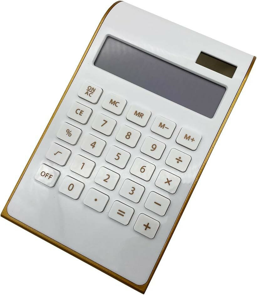商品コード2b2q0c8syo商品名電卓 お洒落 計算機 標準機能 10桁 ソーラー 電池 電源オフ機能 オフィス かわいい おしゃれブランドEINEYカラーホワイト「環境に優しい省エネ電卓」ボタン電池が内蔵されておりソーラー＆バッテリー両...