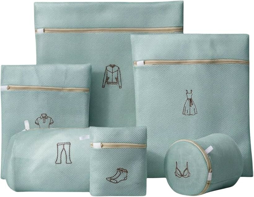 バリエーションコード : 2bkfd068l3商品コード2bkf0d34yn商品名洗濯ネット 6点セット 刺繍イラスト付き 仕分け 型崩れ防止 ブラジャー用 トラベルポーチ パッキング おしゃれ ランドリーネットブランドFuji-cella...