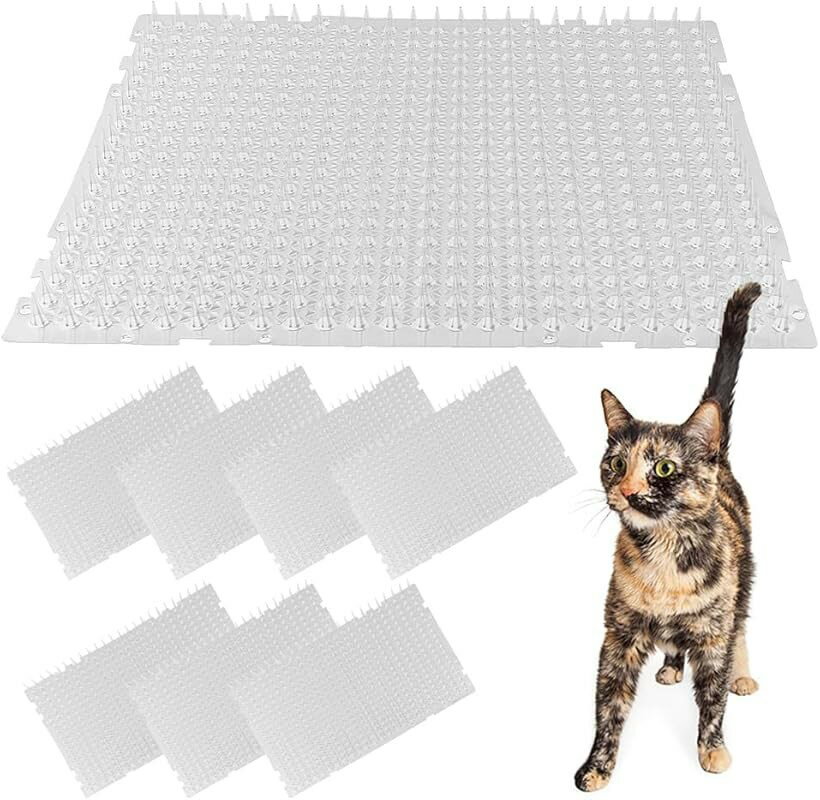 商品コード2br69lqv9d商品名猫除け用トゲトゲマット いたずら＆進入防止 糞害対策 8枚セット カスタム カット可能 クリアカラー 曲げられるブランドよりみち雑貨店カラークリア野良猫の糞害や侵入のみならず、飼い猫のいたずら対策にも活躍...