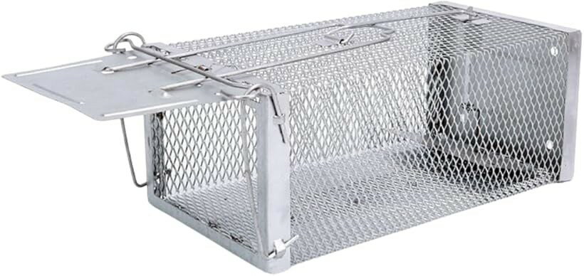 商品コード2bj5ignqkd商品名ねずみ捕獲カゴ 角型 大 踏み板式 捕獲 害獣 トラップ 餌 駆除 網目 ねずみ取り 害獣捕獲機 ネズミ捕り器 小型ネズミ ねずみとり ハツカネズミ 再使用OK 畑 家 納屋 室内 屋外 ワナブランドEI...