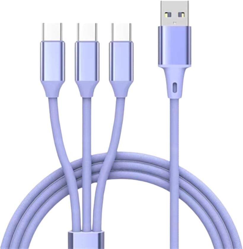 商品コード2b93yxstnn商品名USB Type C 充電 ケーブル 3in1 66W/5A 急速充電 データ転送 1.5M USB-A to タイプC+タイプC+タイプC 3股 3台同時充電 シリコン製 柔らかい 絡まない 断線防止 ...