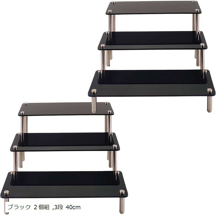 バリエーションコード : 2b9r9qo663商品コード2brjvutwrq商品名アクリルステージ 3段 ディスプレイスタンド 組み立て式 陳列棚 フィギュア棚 アクリル展示台ブランドpokieleカラーブラック 2個組サイズ等3段 40c...