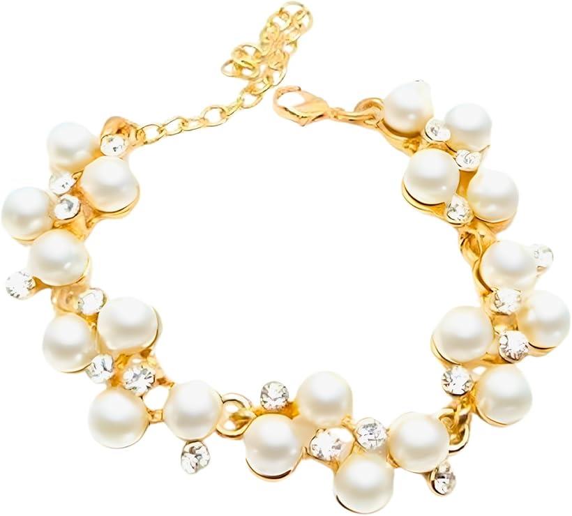商品コード2bfxcvpw41商品名ミャオミャオ キュービックジルコニア ゴールド ブレスレット バングル パール ビジュー フラワー 花 モチーフ レディース アクセサリーブランドMiaomyaoカラーゴールドサイズ等ワンサイズ「パールブ...